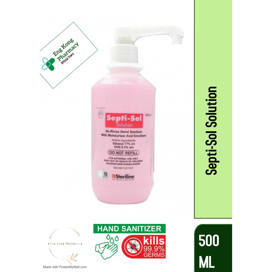 STERILINE SEPTI-SOL HAND SANITISER SOLN / STERILINE SEPTI-SOL 消毒免洗手液 ...