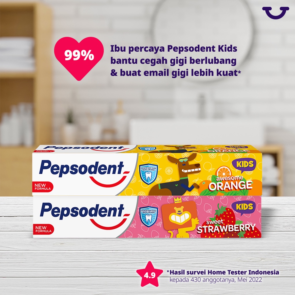 Pepsodent Kids Sweet strawberry / Child Toothpaste / Pepsodent Prevent ...