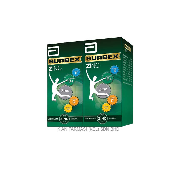 Surbex Zinc 2 x 60's (Vitamin B Complex) | Shopee Malaysia