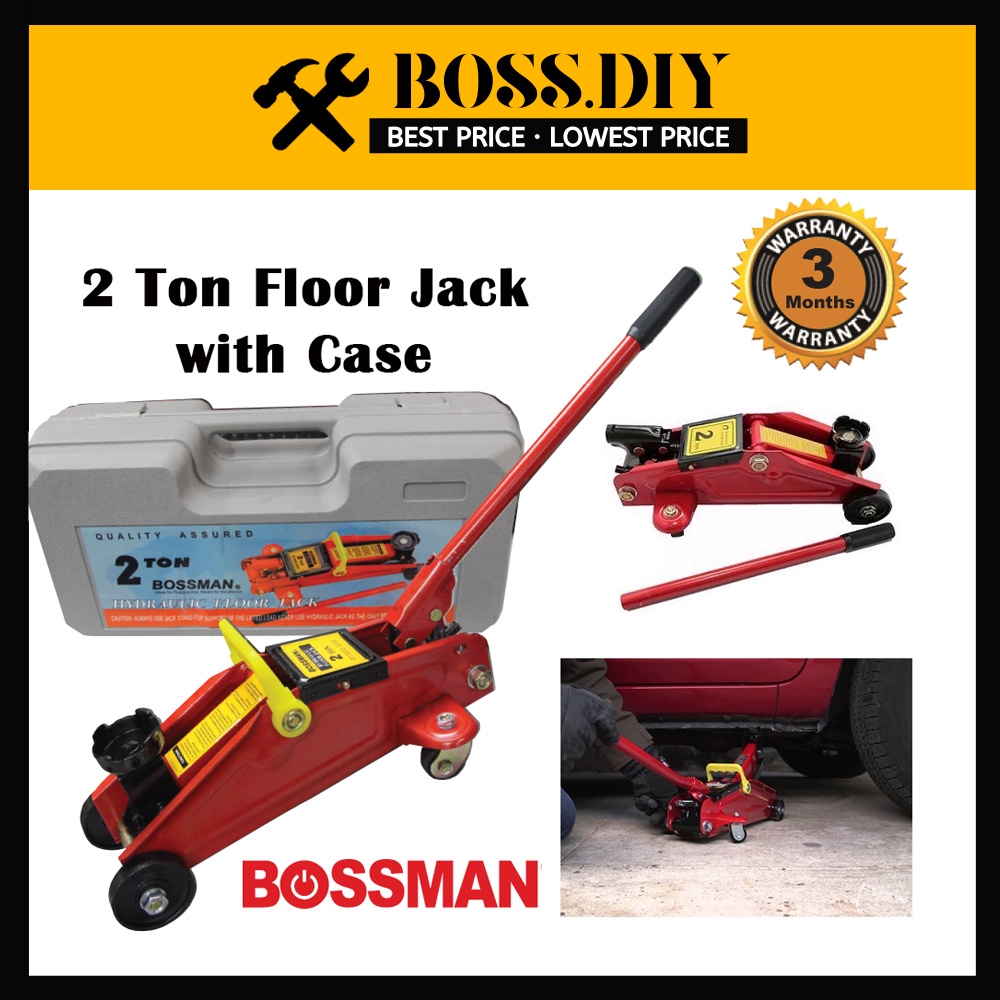 BOSSMAN 2 Ton Hydraulic Portable Floor Car Jack With Box For Car Repair ...