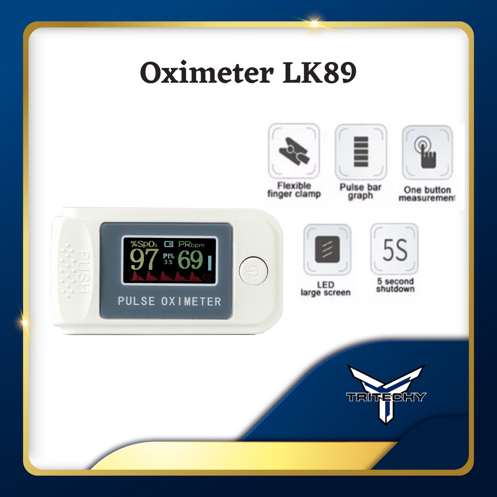 (READY STOCK)LK89 Portable Finger Oximeter Fingertip Pulse Oximeter ...