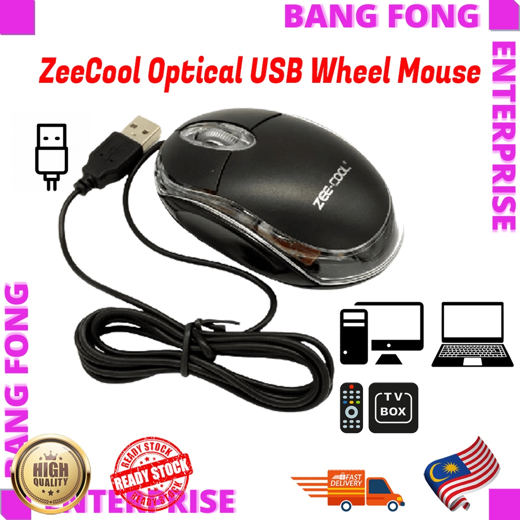ZeeCool Optical Wheel USB Mouse 800 DPI Support Windows, Mac OS ...