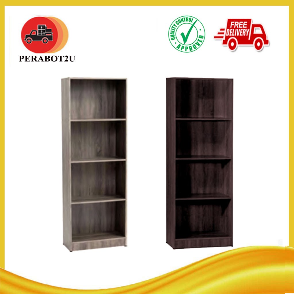 Almari 4 Petak Terbuka / Rak Buku / 4 Compartment File Cabinet ...