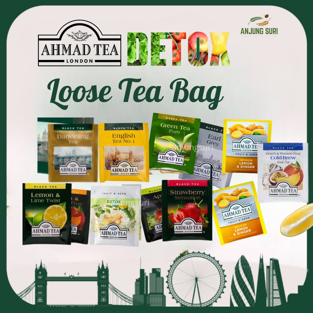 Ahmad Tea London LooseTrial Pack Murah Detox, Green Tea , Fruit Black ...