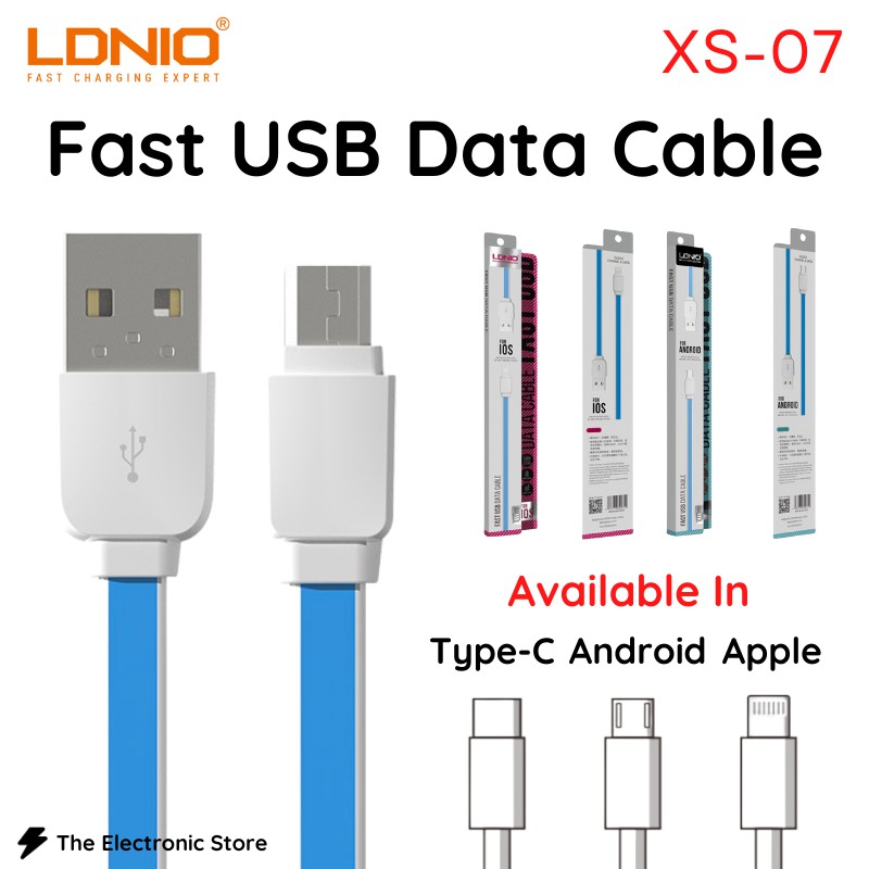 LDNIO XS-07 2.1A Fast Charging USB Data Cable Micro USB / Type-C (1m ...