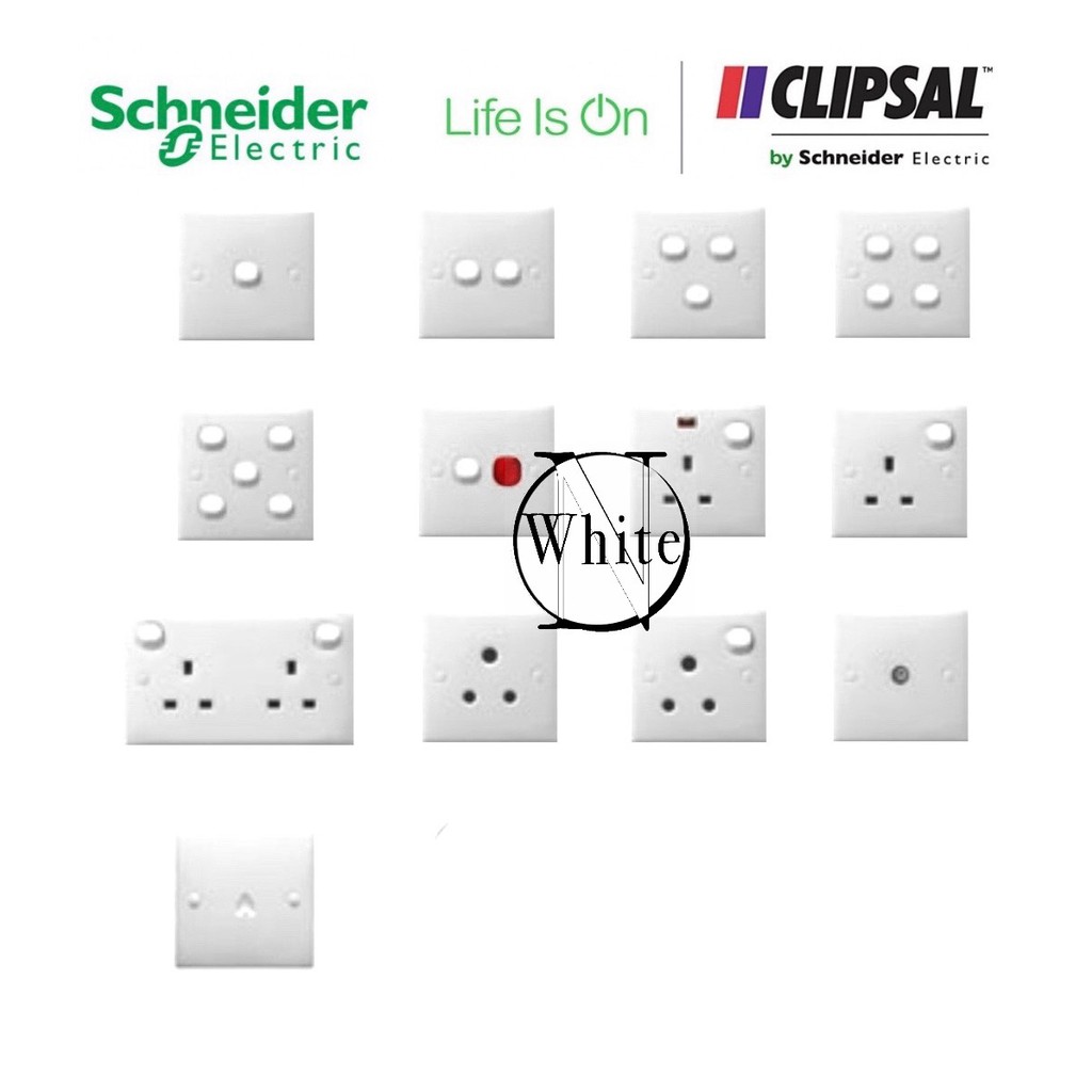 CLIPSAL Switches & Socket Outlet ( By SCHNEIDER Electric ) S-Classic / C-Classic | Shopee Malaysia