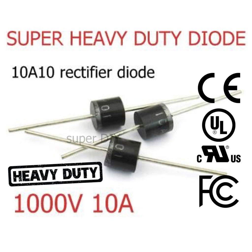 Diode 10A10 1000V 10 Amp 10A ORIGINAL heavy duty high power DC Diode ...