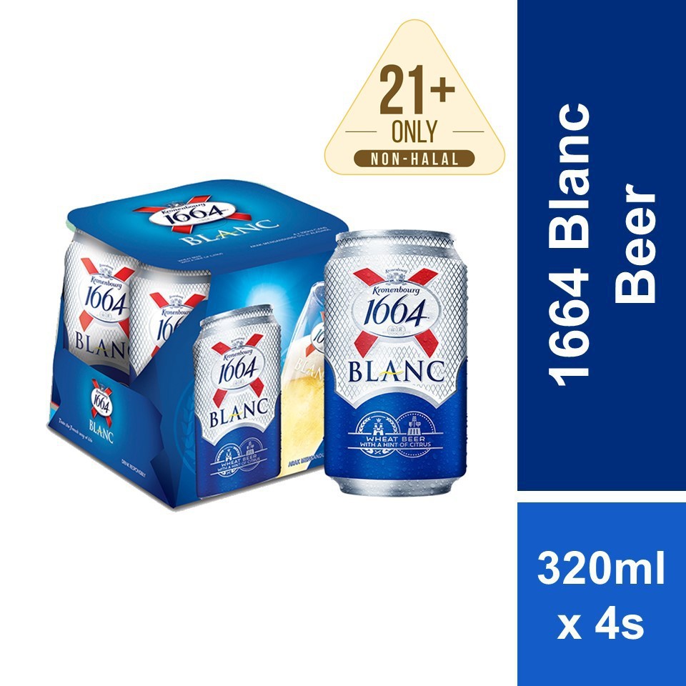 1664 Blanc Beer Can 320ml x 4s | Shopee Malaysia