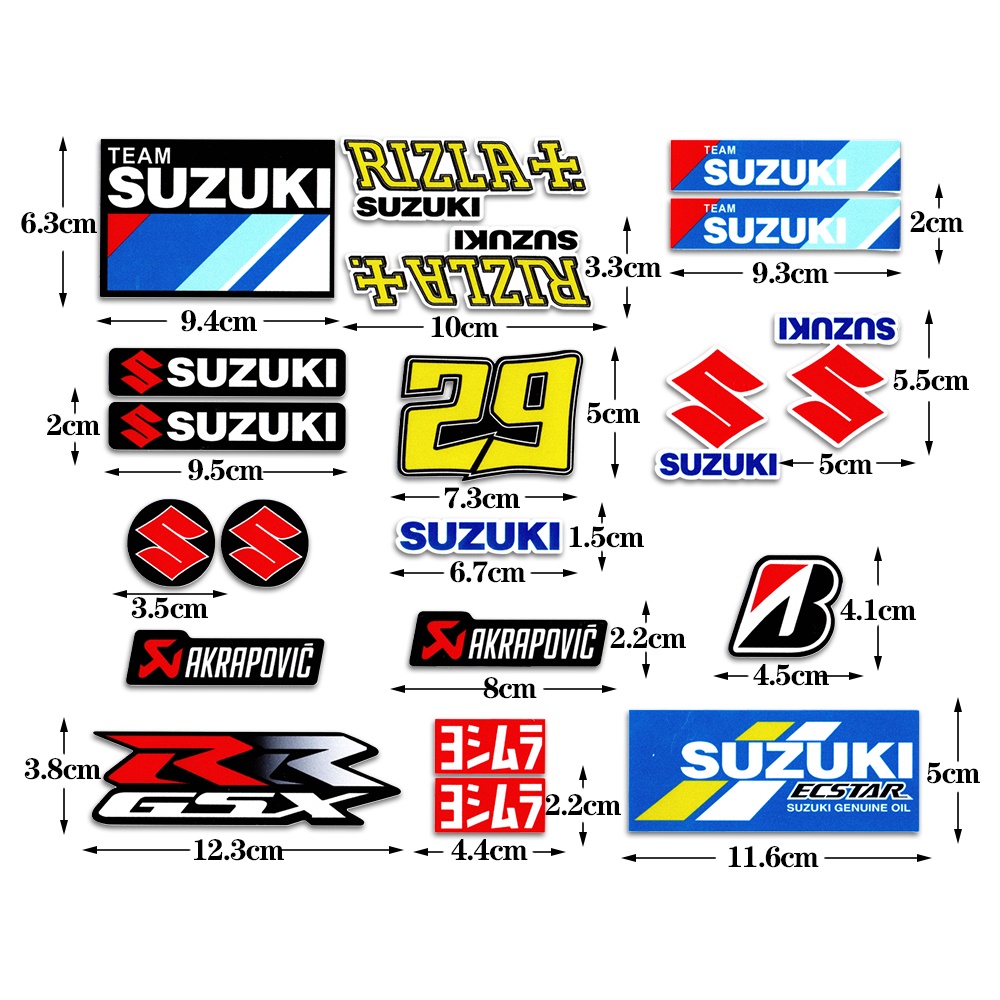 SUZUKI Motorcycle Sticker SUZUKI Reflective Sticker Suitable For SUZUKI ...