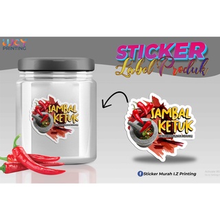 Sticker Label Produk | Sticker Produk Sambal | Sticker Cookies, Kek ...