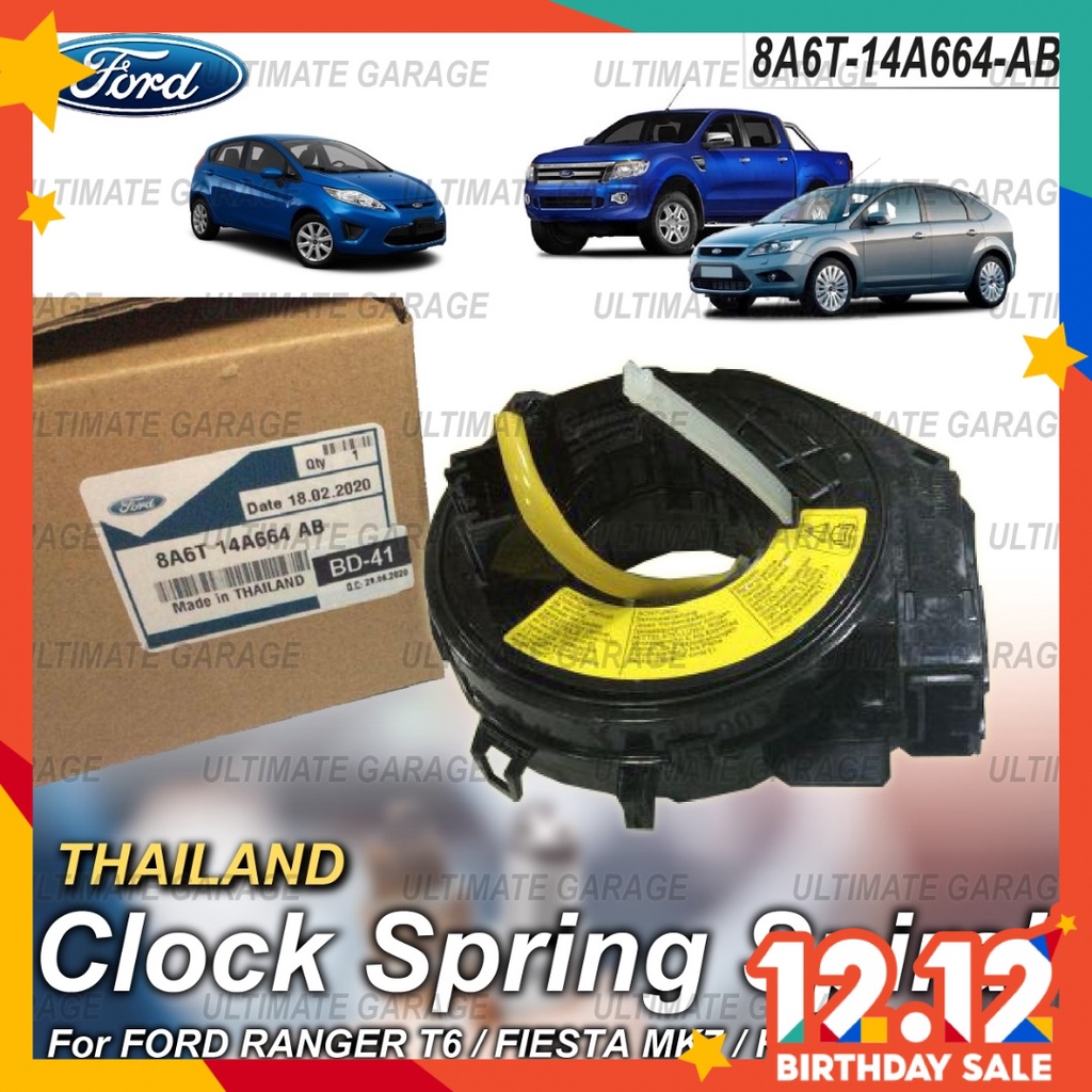 ORIGINAL FORD RANGER T6 FIESTA MK7 FOCUS 1.6 STEERING CLOCK SPRING ...