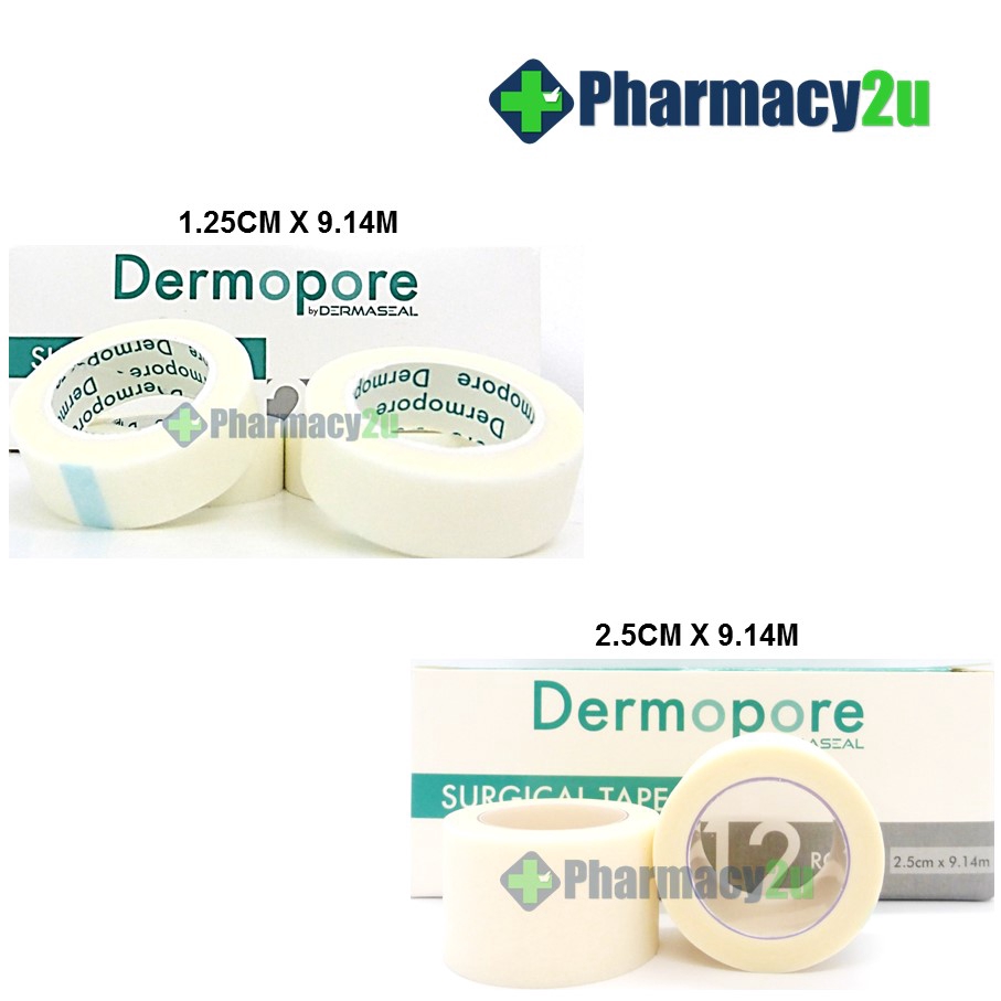1 ROLL DERMASEAL DERMOPORE SURGICAL TAPE 1.25CM X 9.14M /2.5CM X 9.14M ...