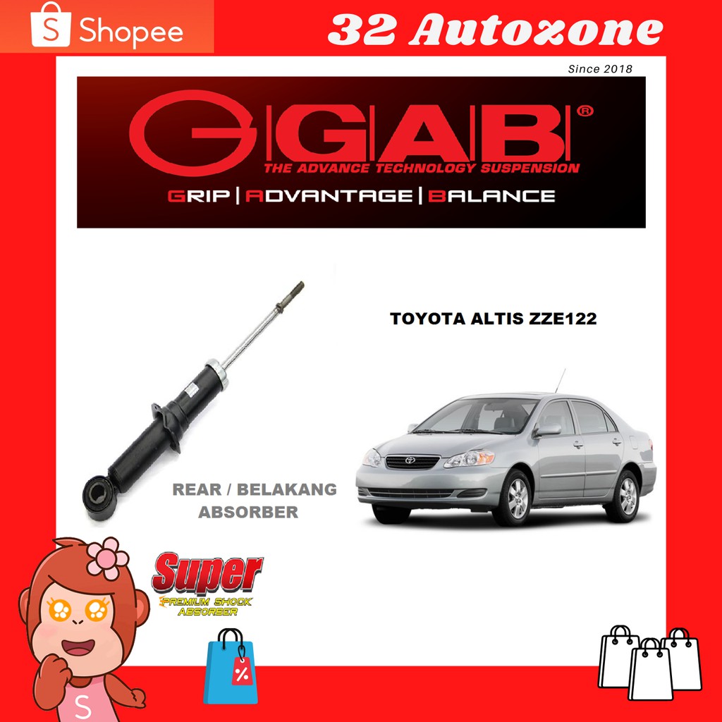 Original GAB Rear Belakang Absorber Premium Shock Absorber (2 pcs) for ...