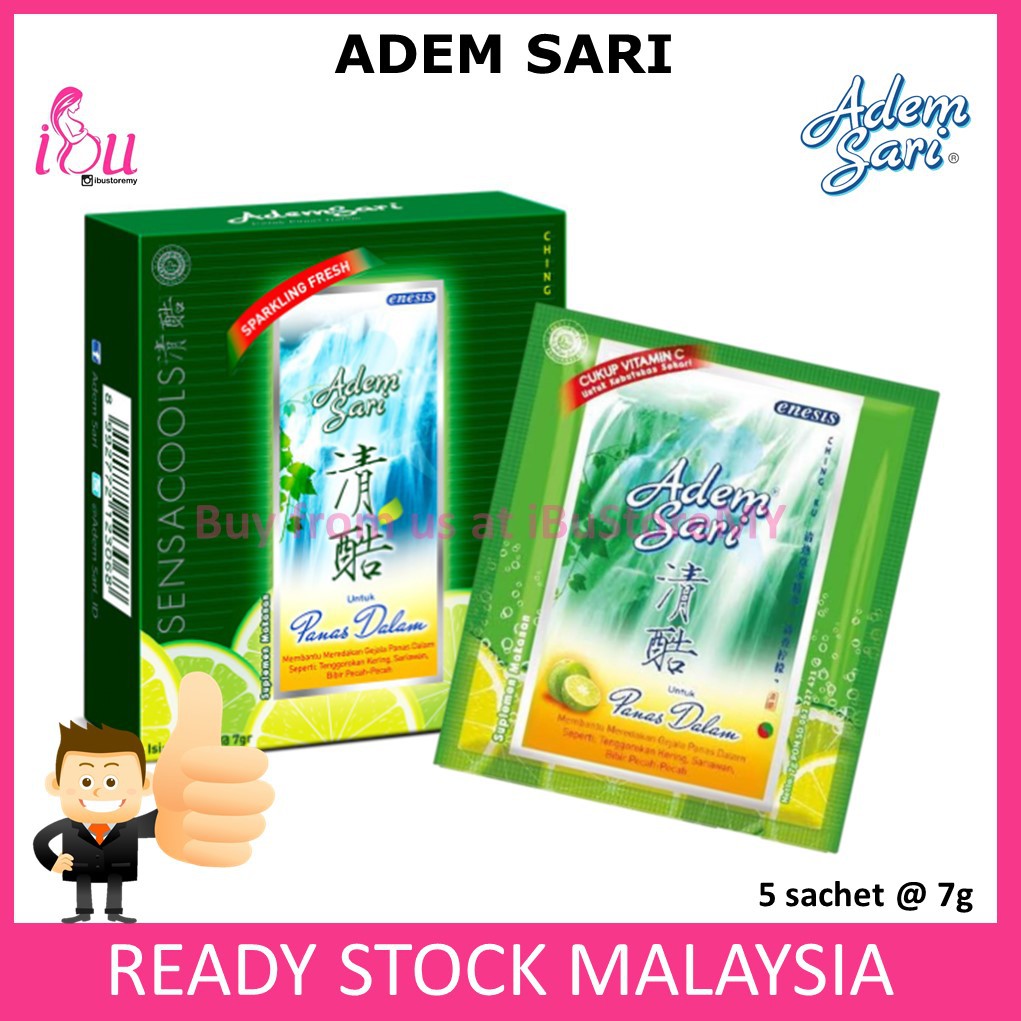 Adem Sari Sensacools 1 Box 5 Sachet Adem Sari Sparkling Drink | Shopee ...