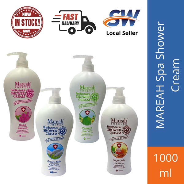 Mareah Spa Shower Cream 1000ML (Rose Hip/Goat's Milk/Pomelo/Royal Jelly ...