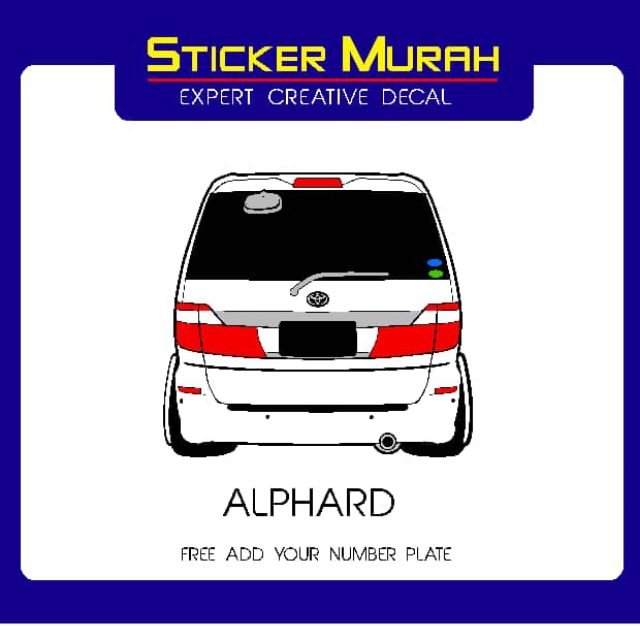 Stiker kereta. Stiker belakang toyota Alphard | Shopee Malaysia