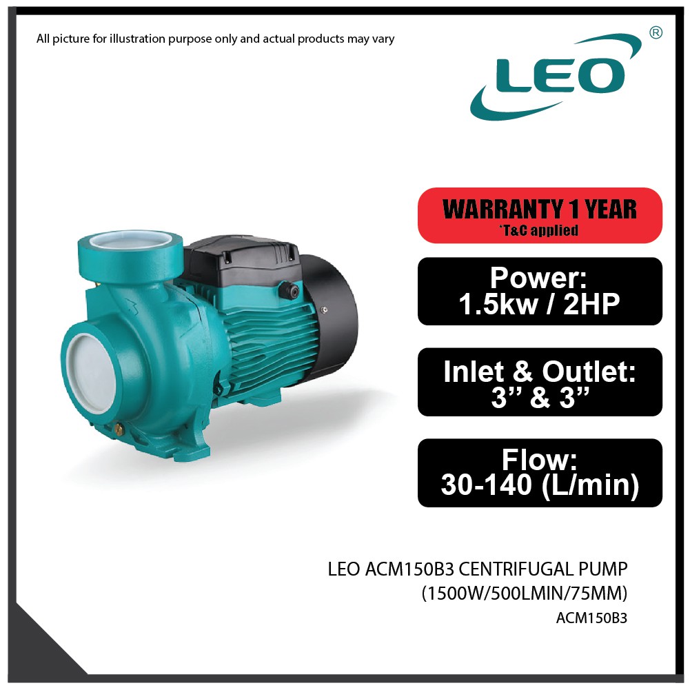 LEO AC150B3 HIGH FLOW CENTRIFUGAL PUMP (1.5kW/2HP) | Shopee Malaysia