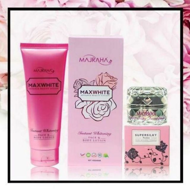 Majraha COMBO Maxwhite Lotion dan Supersilky Foundation | Shopee Malaysia
