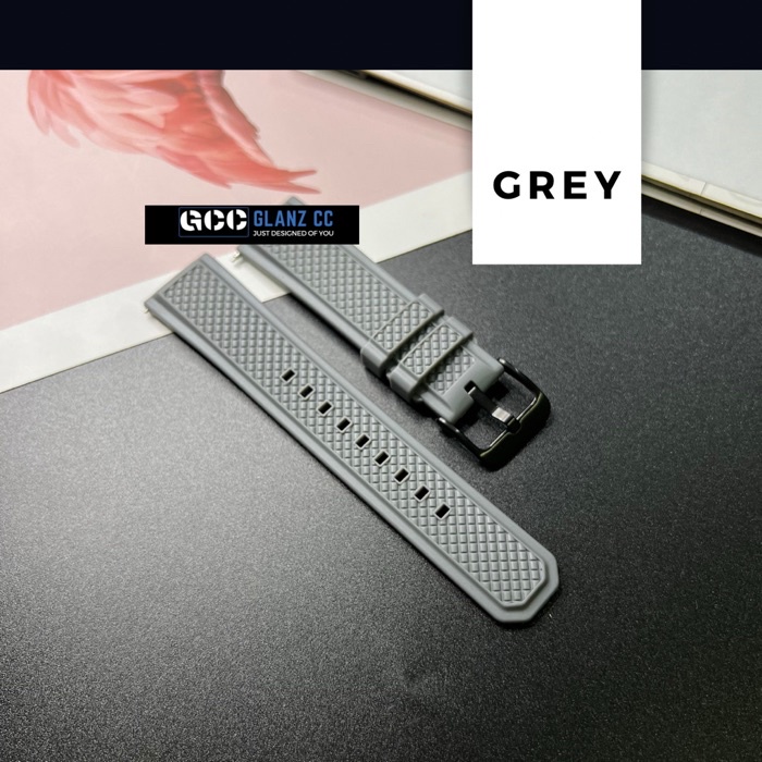 Best Quality Lattice Silicone Rubber Watch Strap 20mm 22mm Quick ...