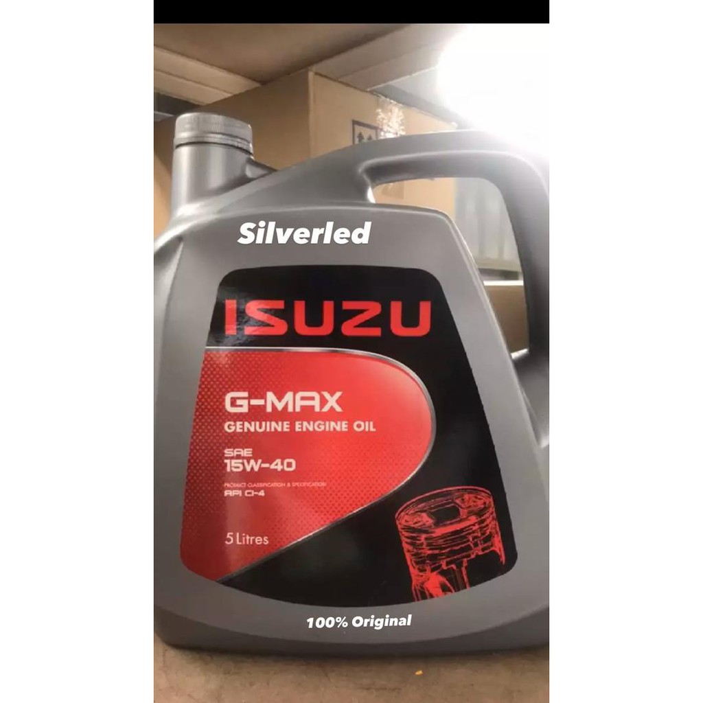 ISUZU G-MAX GENUINE ENGINE OIL SAE 15W-40 API C1-4 5L | Shopee Malaysia