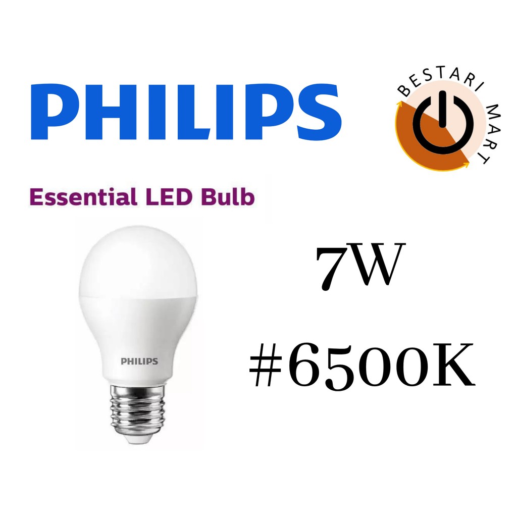 PHILIPS ESSENTIAL LED BULB 7W E27 (3000K / 6500K) | Shopee Malaysia