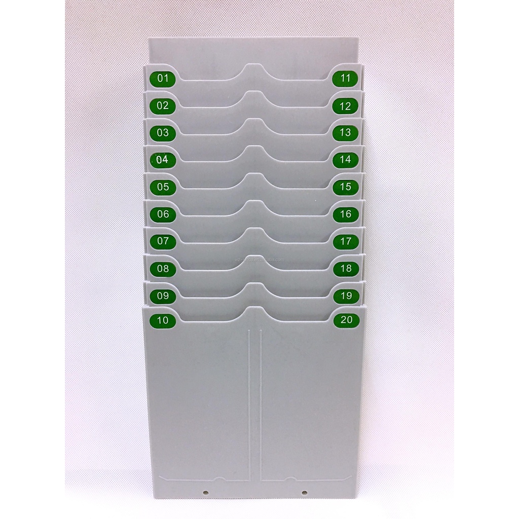 Biosystem 20 Slot Punch Card Rack - Time Attendance System Card Rack ...