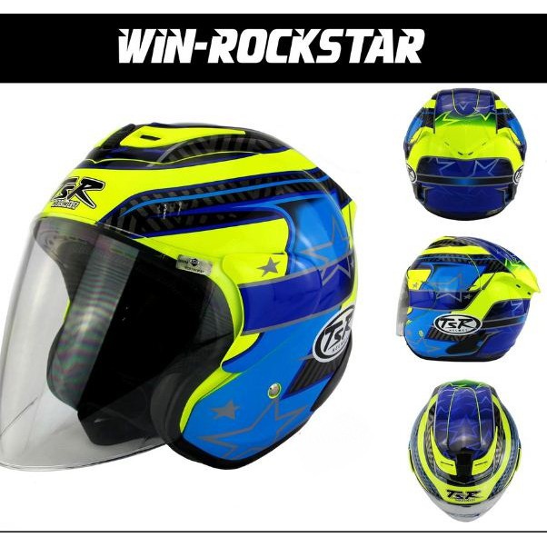 Helmet TSR Win Yellow Rockstar !! ADA SIRIM YE!! | Shopee Malaysia