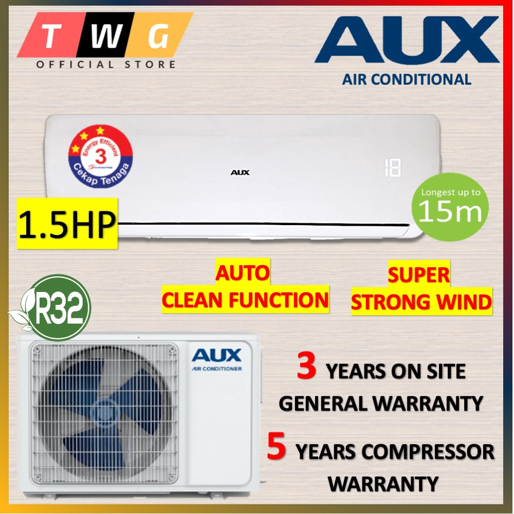 AUX 1.5HP R32 AIR CONDITIONAL AIRCOND ARI-13U4 WITH AUTO CLEAN FUNCTION ...