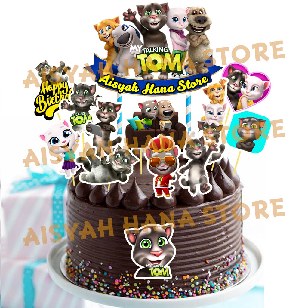 AHS TALKING TOM Cake & Cupcake Topper Decoration Birthday Party Kek ...
