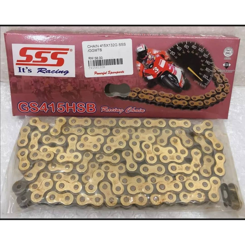 SSS RACING 415 EMAS RANTAI GOLD CHAIN 415-122 415-132 RXZ Y15ZR LC135 ...