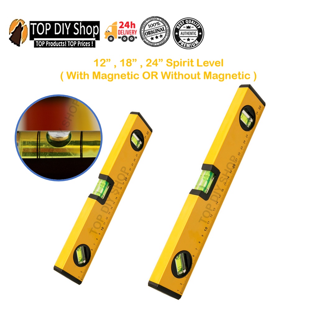 Magnetic / Without magnetic Water Level Horizontal Vertical Ruler ...