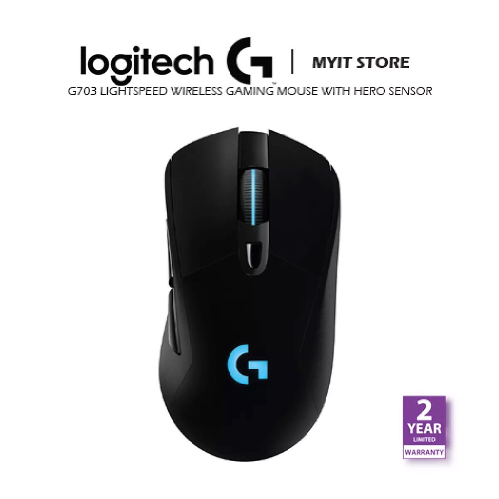 Logitech G703 LIGHTSPEED Wireless Gaming Mouse with HER0 16K Sensor - 910-005642 | Shopee Malaysia