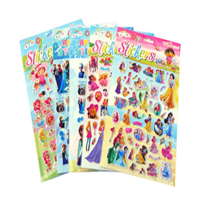 Cartoon 3D Sticker A4 Size | Cartoon Stickers Children Decorative ...