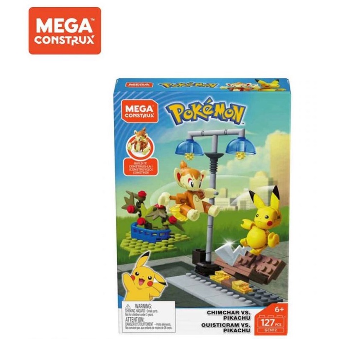 MATTEL MEGA CONSTRUX POKEMON CHIMCHAR VS PIKACHU POKEMON GO | Shopee ...