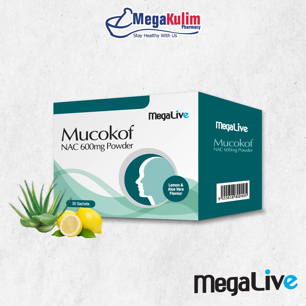 MegaLive Mucokof NAC 600mg Powder 30 Sachets | Shopee Malaysia