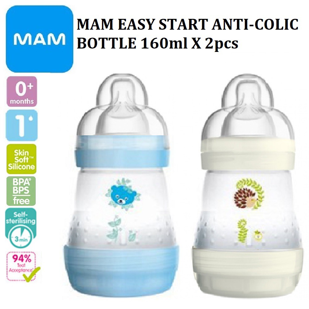 MAM Easy Start Anti-Colic Bottle 160ml - Twin Pack | Shopee Malaysia