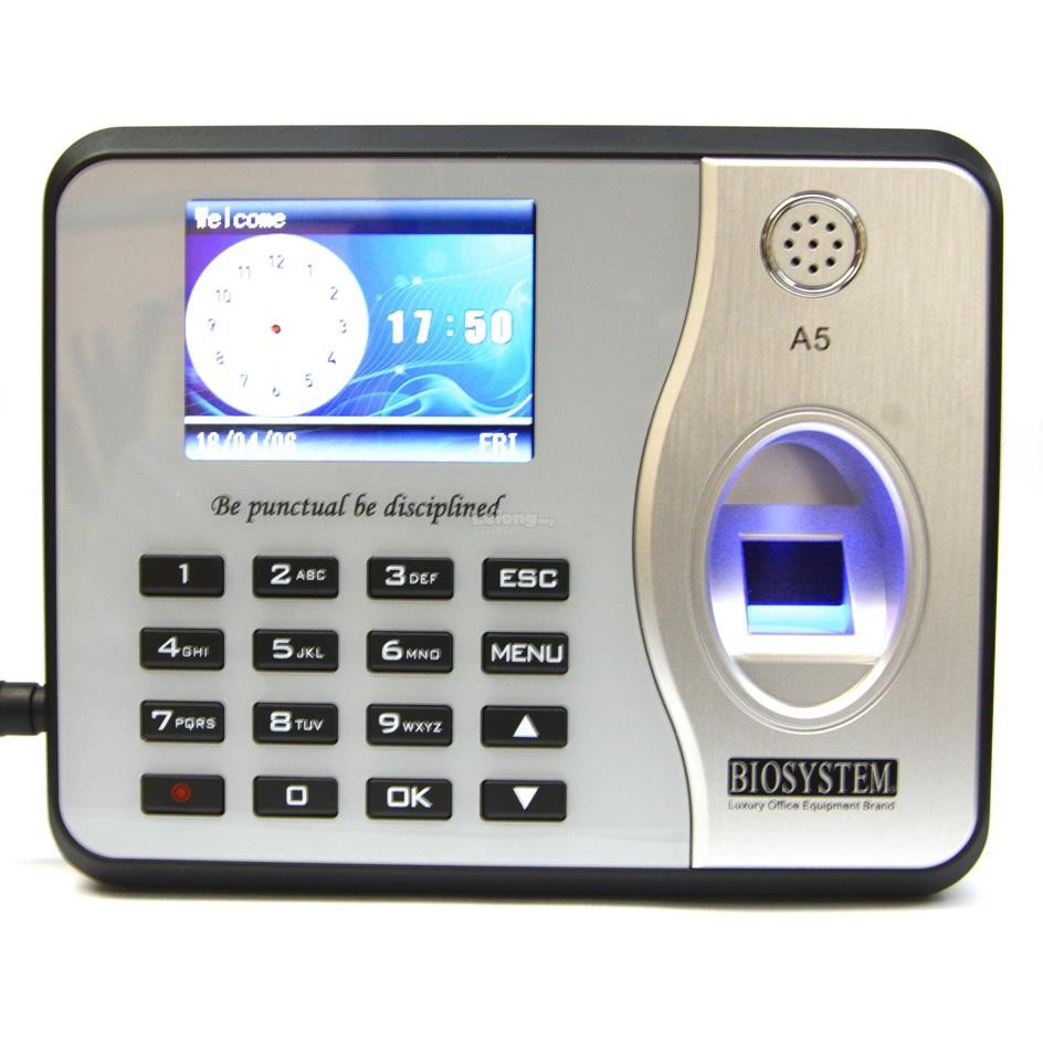 BIOSYSTEM Time Attendant System Finger Print Scanner Time Recorder ...