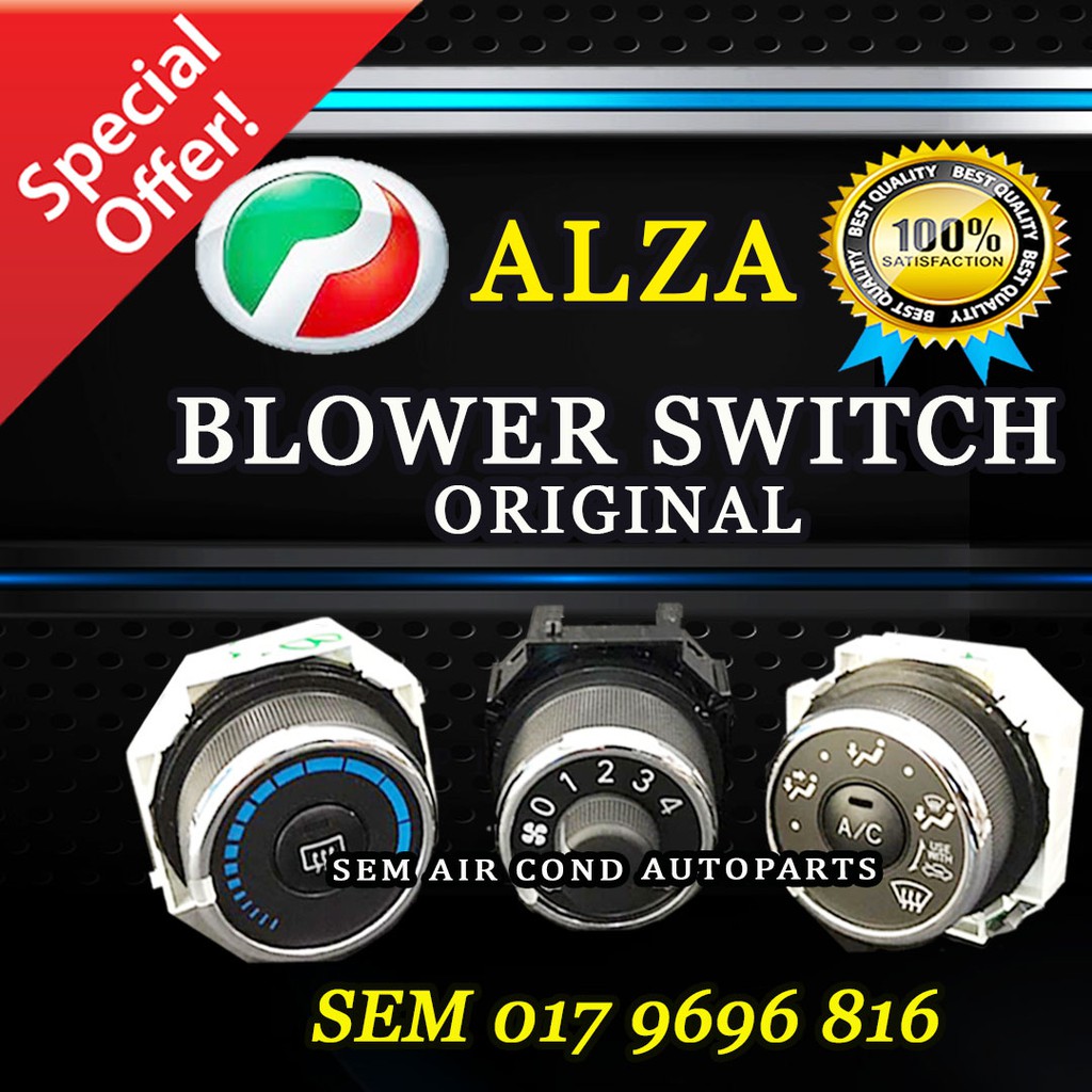 PERODUA ALZA ORIGINAL COMPLETE SET BLOWER SWITCH/ SUIS (CAR AIRCOND ...