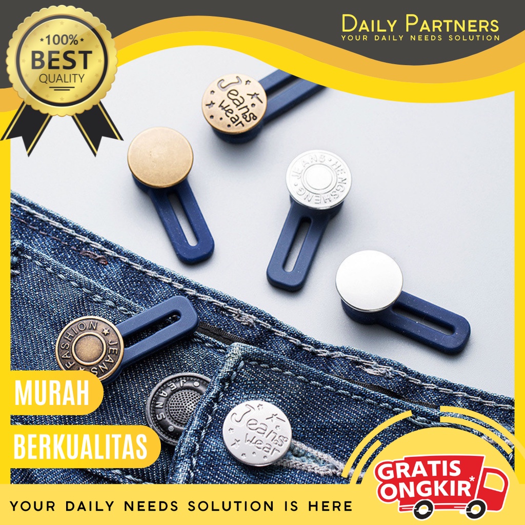Retractable Button Jeans Contents 10 Pcs | Shopee Malaysia