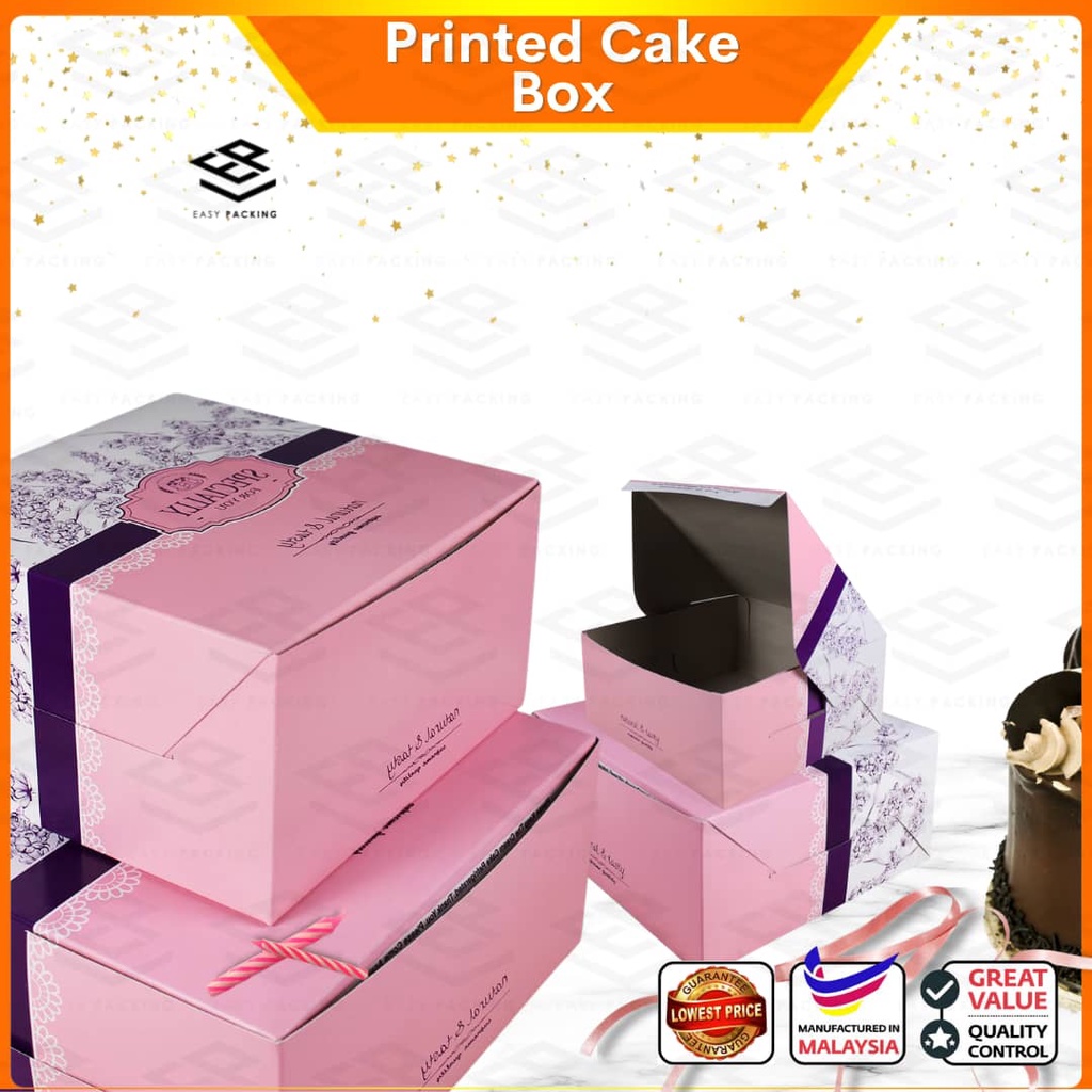 Printed Cake Box Cake Box Plain Cake Box | Shopee Malaysia