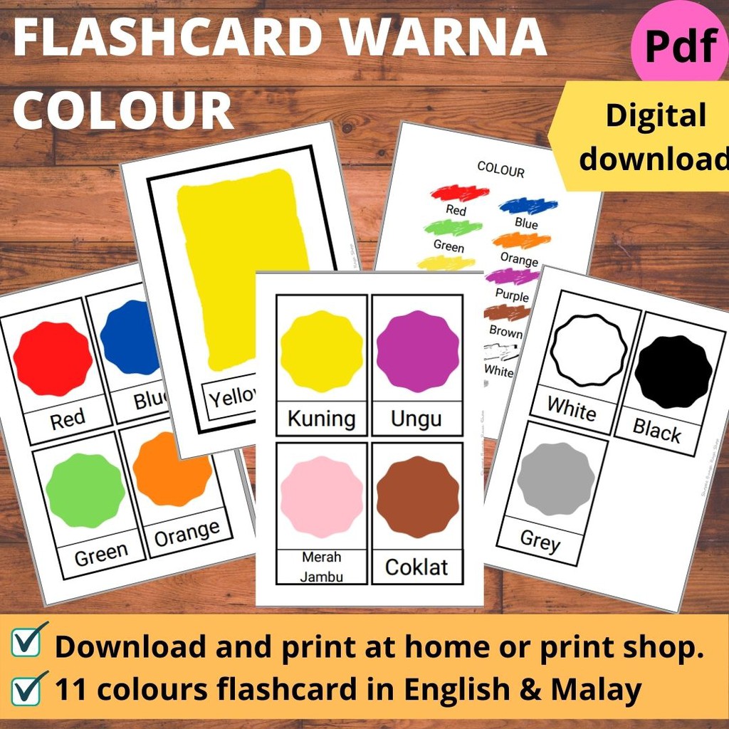 Printables Colour Flashcard Warna Kad Imbasan softcopy pdf file ...