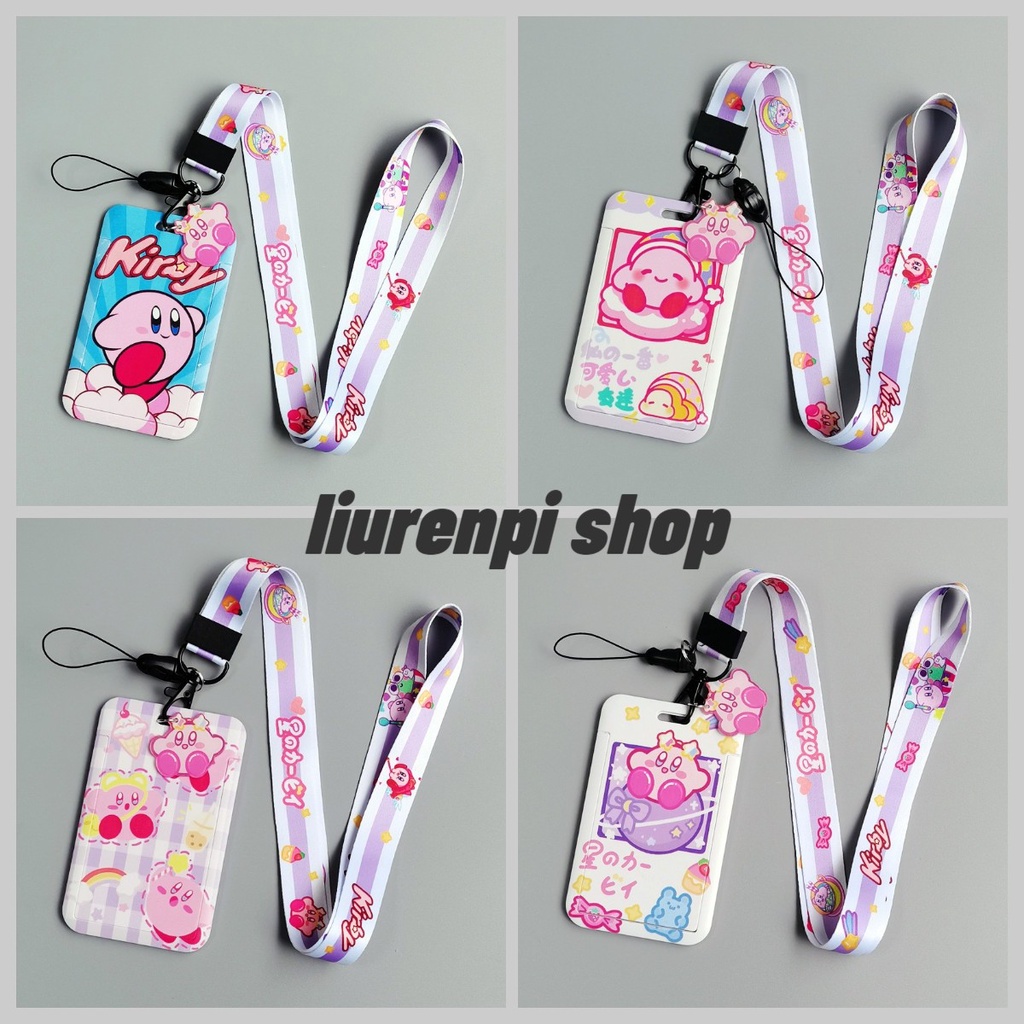 Kirby card holder with lanyard cardholder id card holder Neck Strap ...