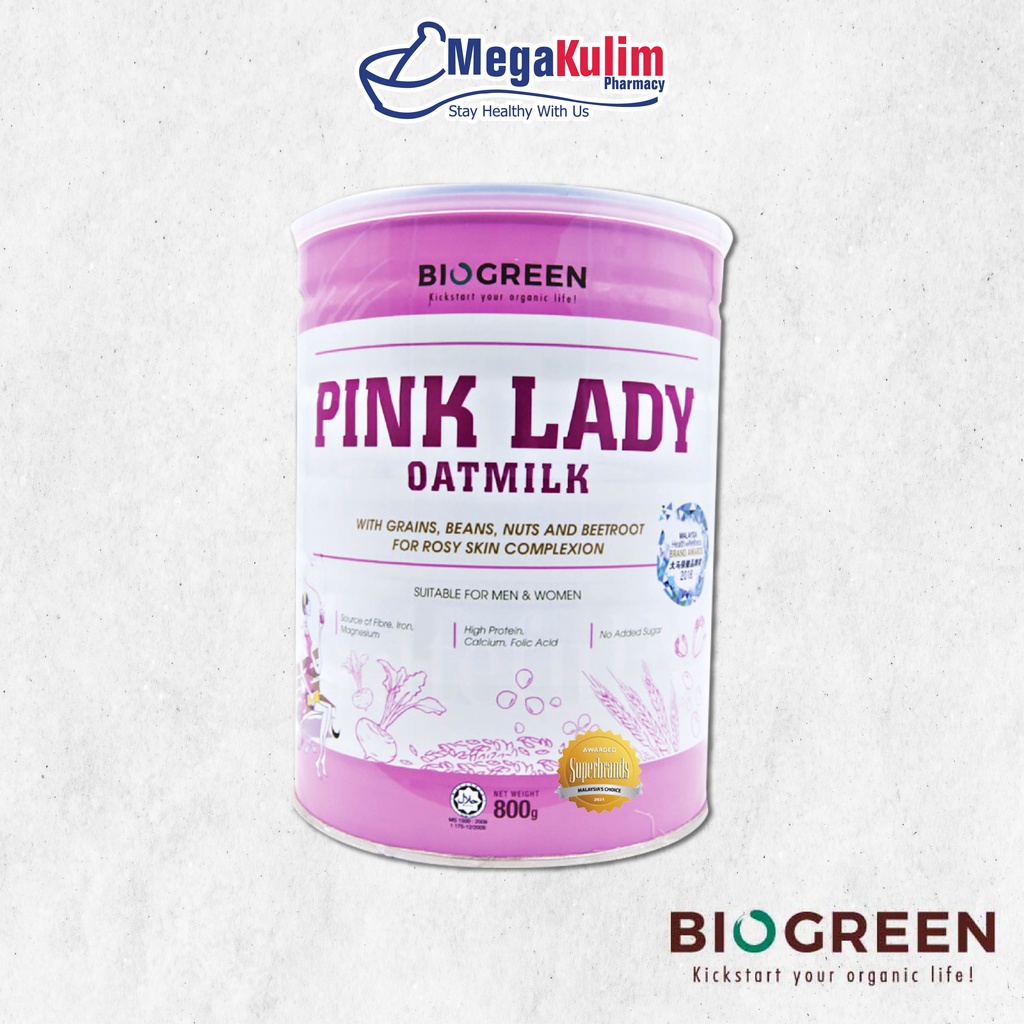 Biogreen Pink lady Oatmilk 800g | Shopee Malaysia