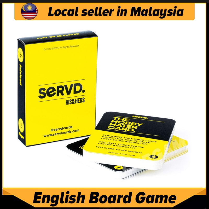 Card Game SERVD. The Hilarious Real-Life Couples Card Game Funny ...