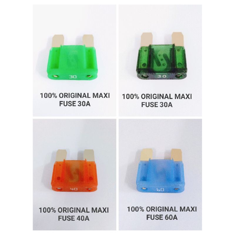100% ORIGINAL MAXI FUSE/ Big Fuse /MAXI Blade TYPE FUSE 30-40-50-60A ...