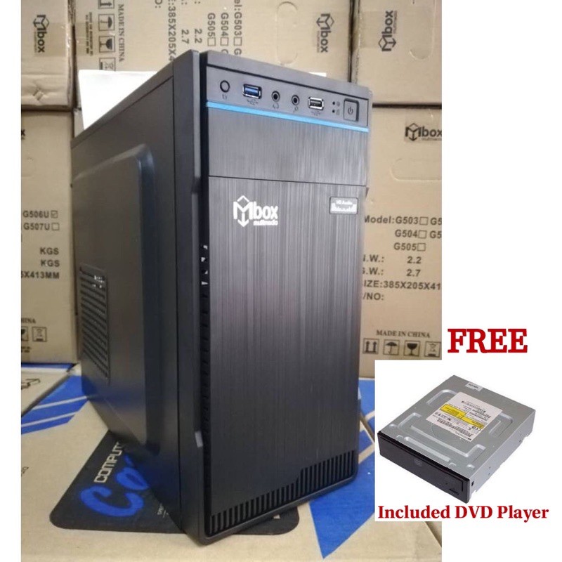 (STOCK READY)MBOX Mid ATX Casing With PSU-550w/ 1 x USB Port 3.0 + 1 x ...