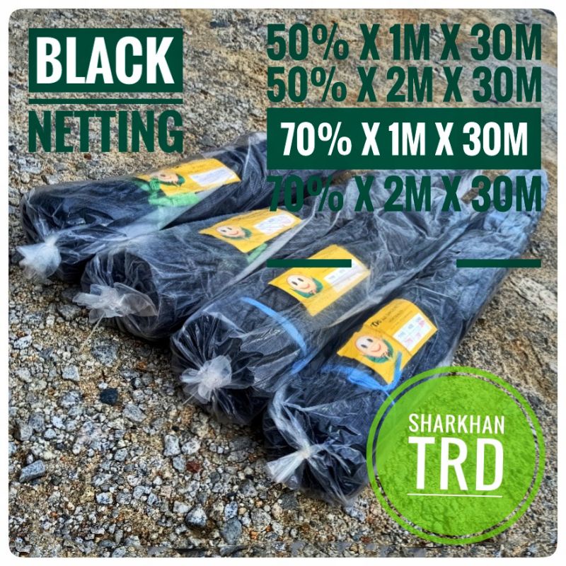 1 Roll 50-70% X 1-2M X 30M BLACK NETTING Thailand Cap Senyum Jaring ...