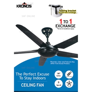 Kronos By Deka 5 Blade Ceiling Fan With Remote Control (56”) 5RCF ...
