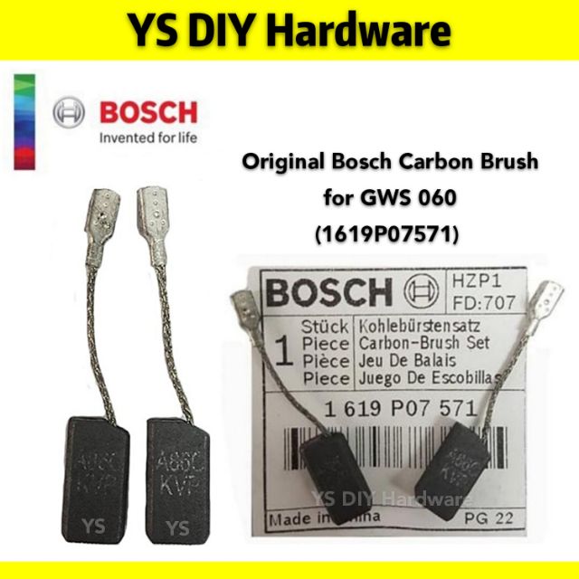 Original Bosch Carbon Brush For GWS060 (1619P07571) | Shopee Malaysia