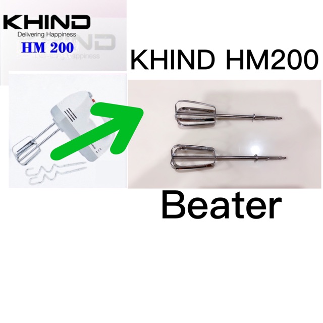 (Accessories) KHIND Hand Mixer HM200 Beater & Dough Hook Accessories ...